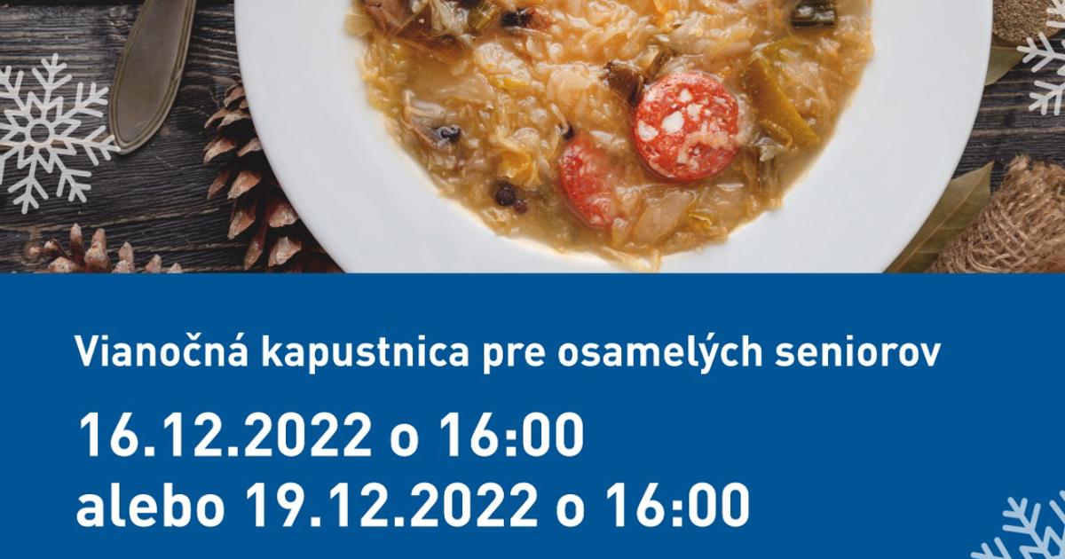 Vianočná kapustnica pre osamelých seniorov (16.12. a 19.12.)
